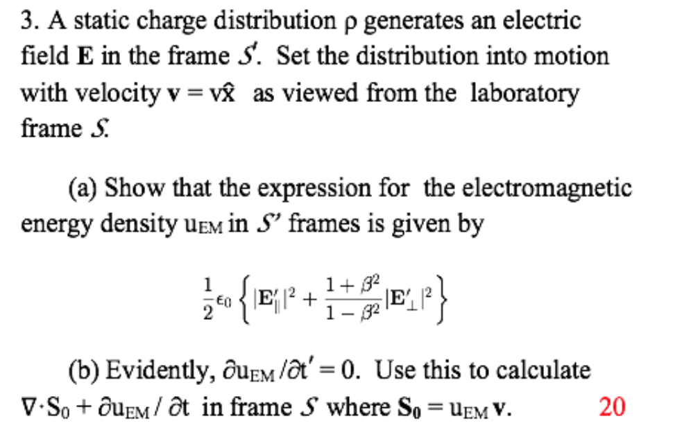 Solved 3. A static charge distribution p generates an | Chegg.com