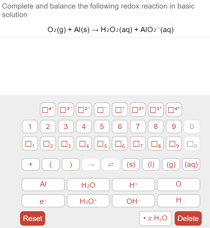 Solved Complete and balance the following redox reaction in | Chegg.com Solved Complete and balance the following redox reaction in | Chegg.com