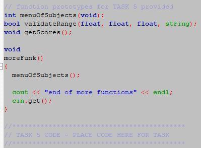 Solved 5) Writing more functions A. Create a menu function | Chegg.com