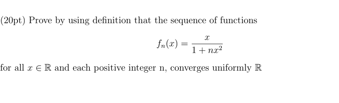 Solved (20pt) Prove by using definition that the sequence of | Chegg.com