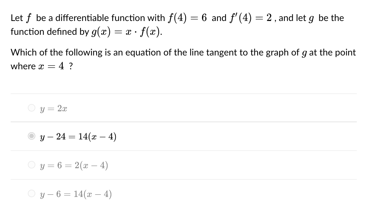 Solved Let f be a differentiable function with f(4)=6 and | Chegg.com