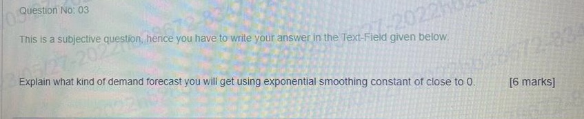 Solved Question NO: 03 This is a subjective question, hence | Chegg.com Solved Question NO: 03 This is a subjective question, hence | Chegg.com