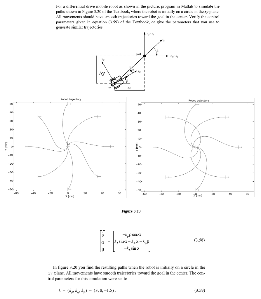 Solved For a differential drive mobile robot as shown in the | Chegg.com