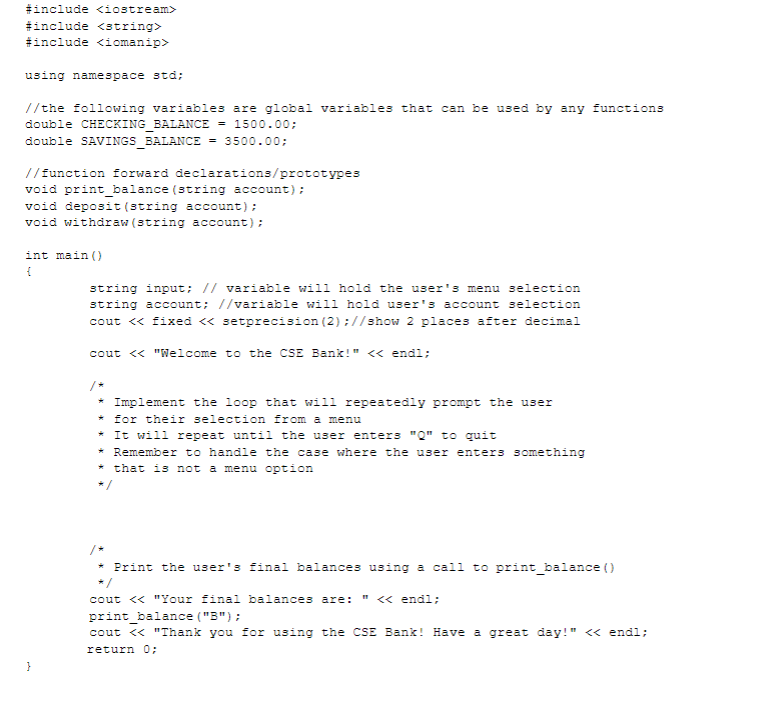 Solved For this exertise, we will implement an interactive | Chegg.com