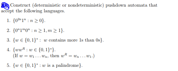 Solved Construct (deterministic or nondeterministic) | Chegg.com