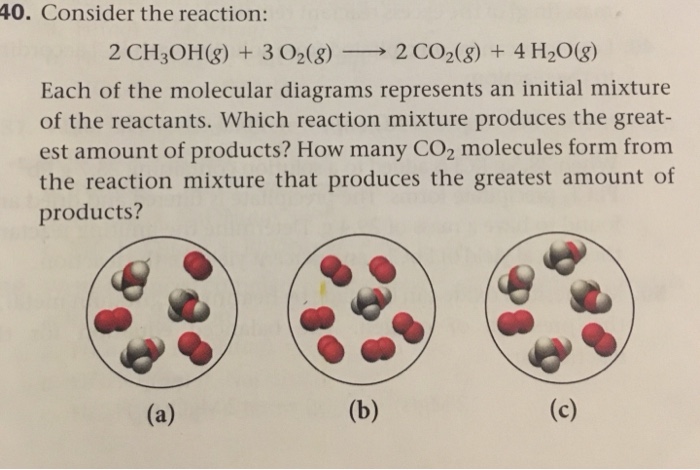 Solved 40. Consider the reaction: 2 CHOH(g) + 3O2(g)-→ 2 | Chegg.com