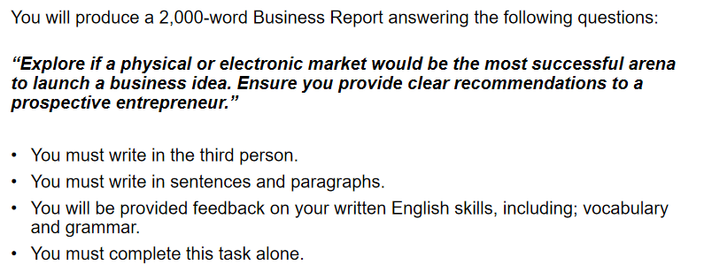 Solved You will produce a 2,000-word Business Report | Chegg.com
