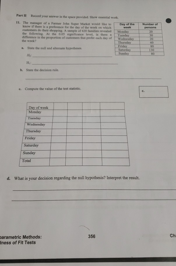 Solved CHAPTER 17 ASSIGNMENT NONPARAMETRIC METHODS: | Chegg.com