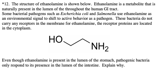 Ethanolamine Structure