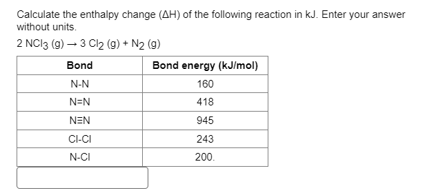 Solved Calculate the enthalpy change (DeltaH) of the | Chegg.com