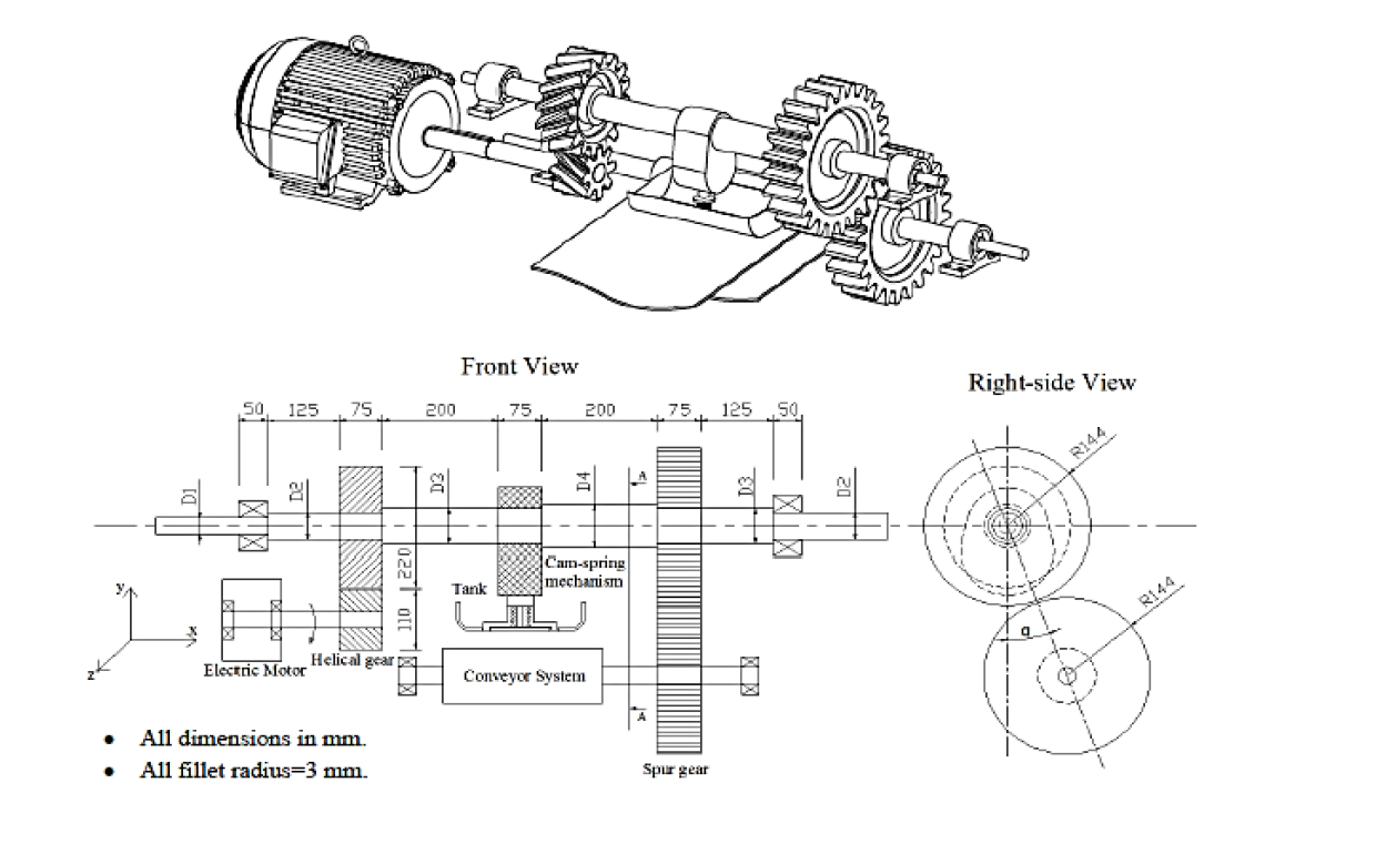 A shaft transmission system for driving a | Chegg.com