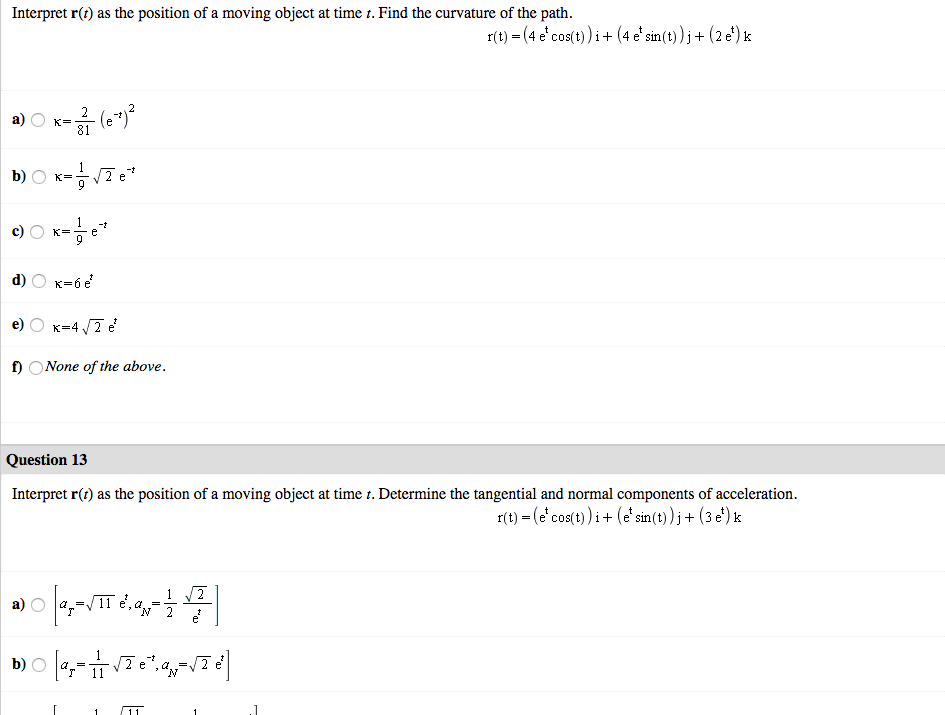 Solved Interpret r(t) as the position of a moving object at | Chegg.com