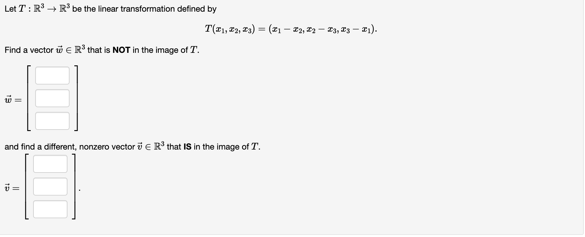 Solved Let T:R3→R3 be the linear transformation defined by | Chegg.com