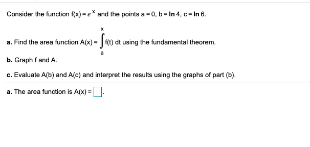 Solved Consider the function f(x) ex and the points a 0, b | Chegg.com
