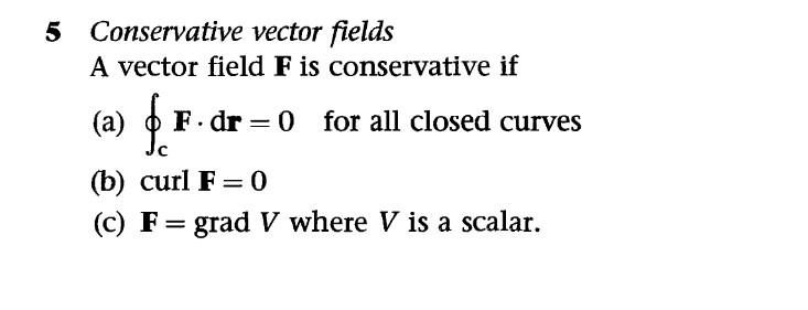 Solved 5 Conservative vector fields A vector field F is | Chegg.com