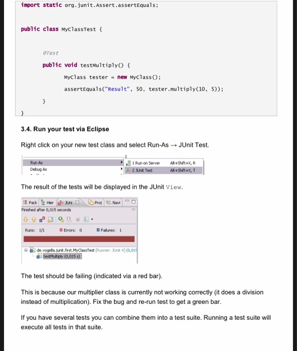 Solved Lab jUnit 3. Using jUnit from | Chegg.com