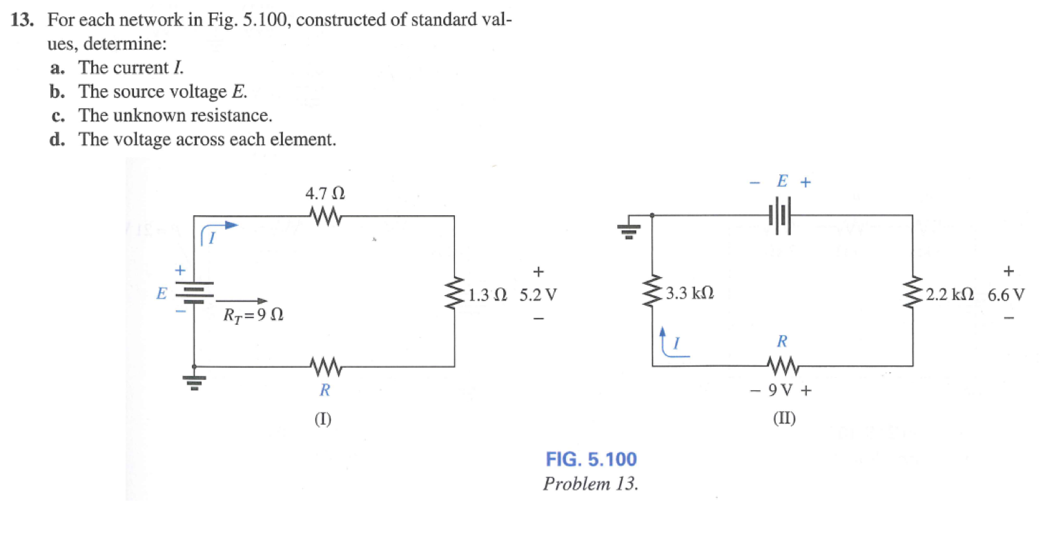 Solved 13. For each network in Fig. 5.100, constructed of | Chegg.com