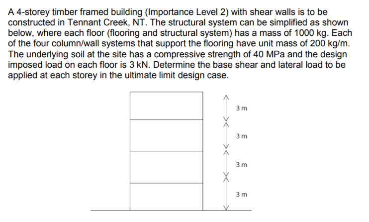 Solved A 4-storey timber framed building (Importance Level | Chegg.com
