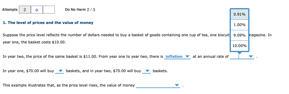 Solved 1. The level of prices and the value of money Suppose | Chegg.com