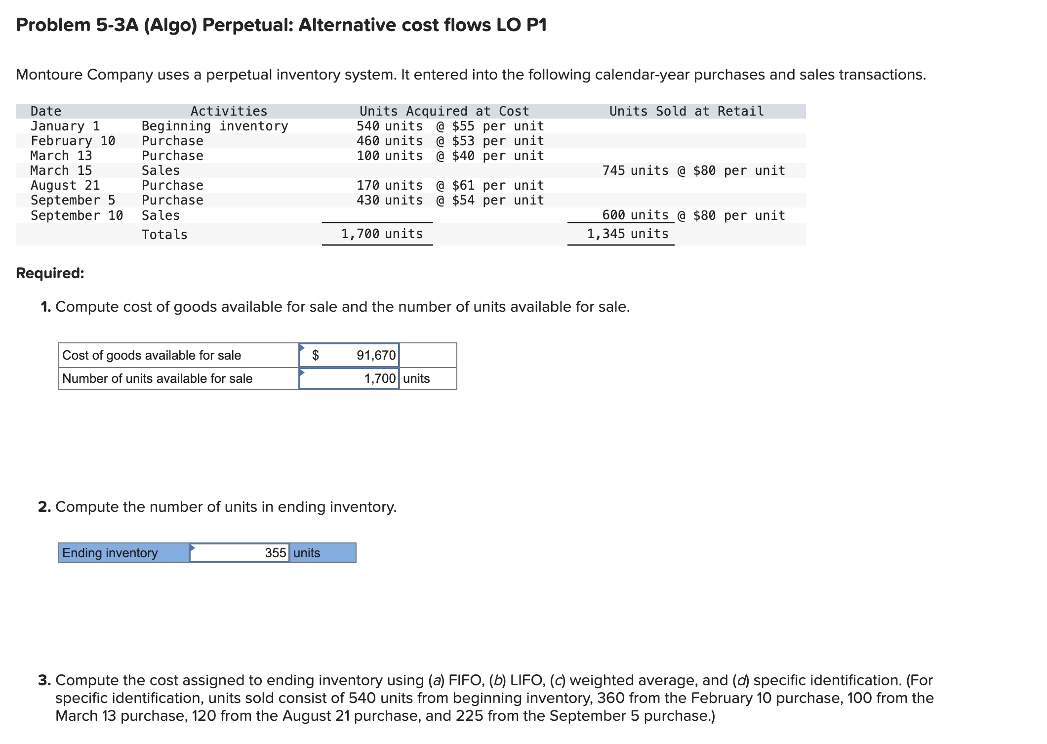Solved Problem 5-3A (Algo) Perpetual: Alternative cost flows | Chegg.com