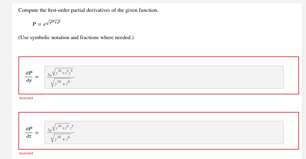 Solved Compute the first-order partial derivatives of the | Chegg.com