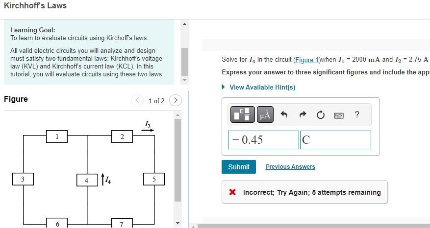 Solved Learning Goal: To learn to evaluate circuits using | Chegg.com