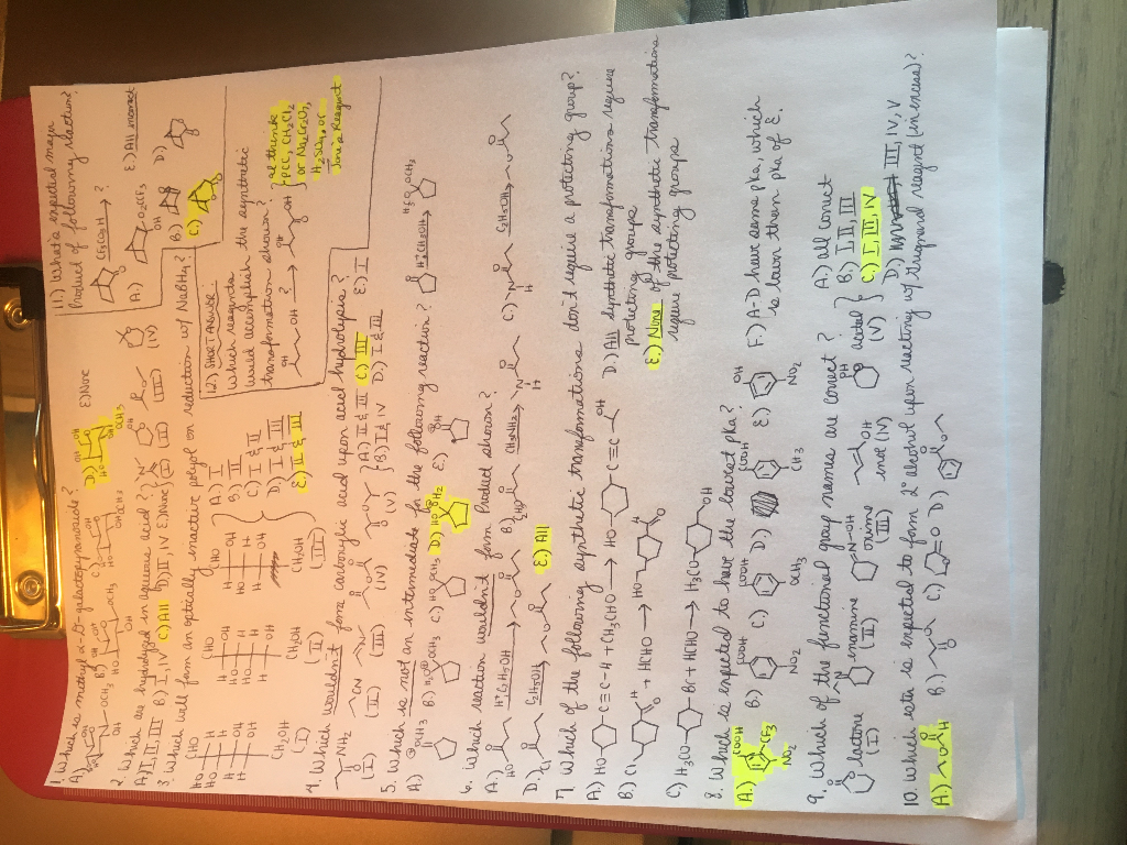 Solved Please verify my highlighted answers, and if they are | Chegg.com