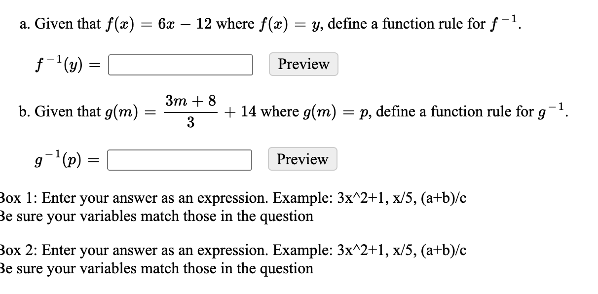 Solved A Given That F X 6x−12 Where F X Y Define A