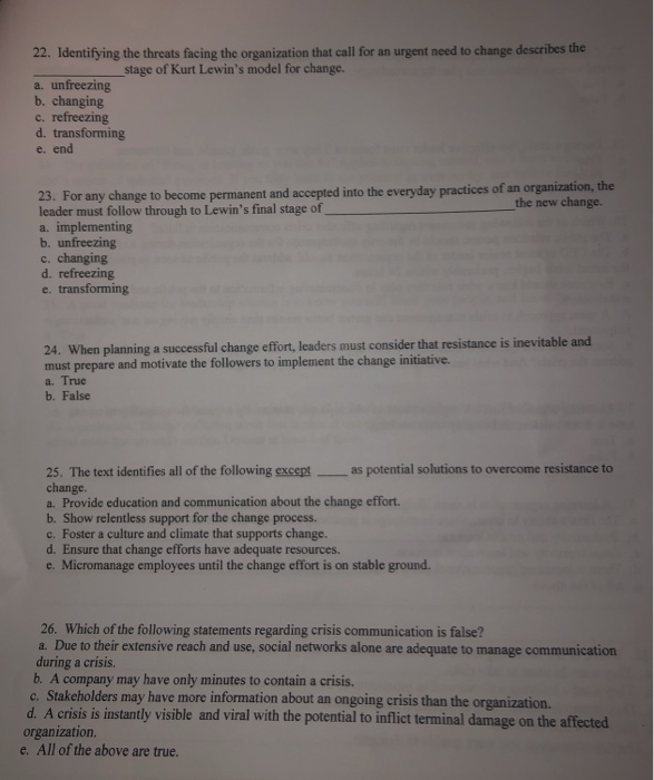 Solved 1. The Greek word charisma means: a. "extraordinary | Chegg.com