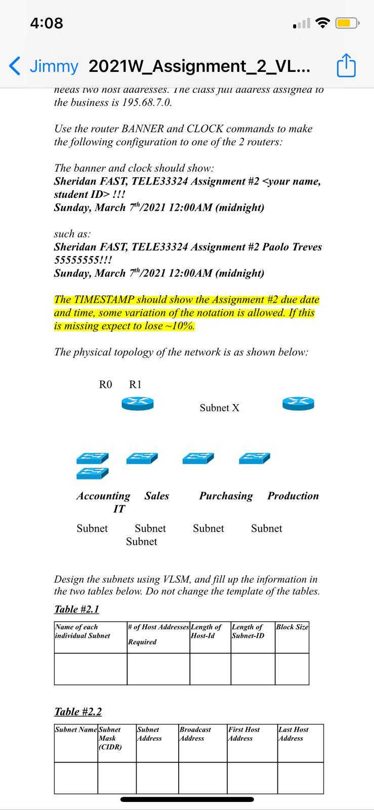 4:08 Jimmy 2021W_Assignment_2_VL... neeas two nost | Chegg.com