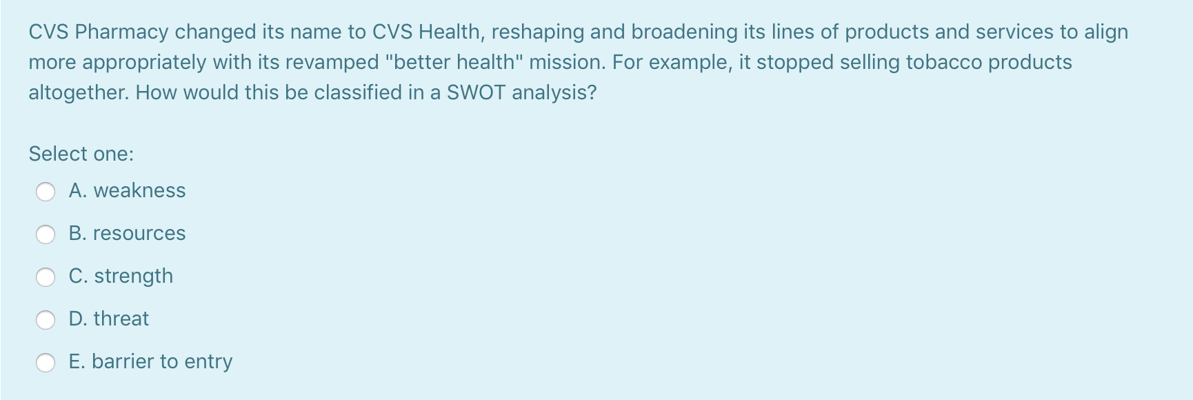 Solved CVS Pharmacy changed its name to CVS Health, | Chegg.com