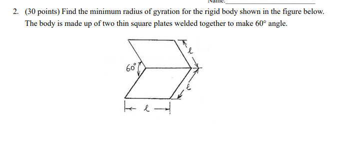 Solved 2. (30 points) Find the minimum radius of gyration | Chegg.com