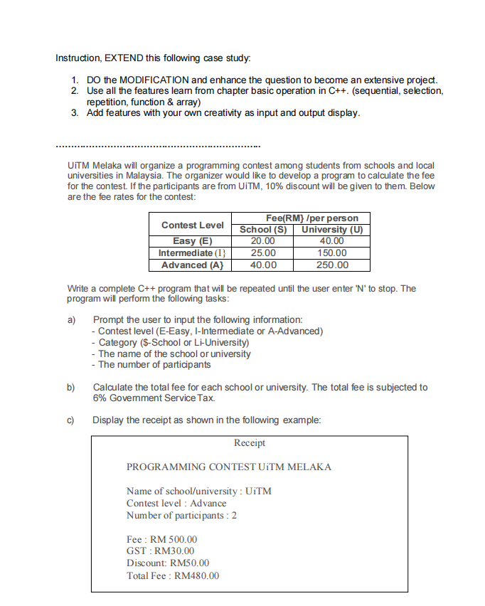 Solved Instruction, EXTEND this following case study: 1. DO | Chegg.com