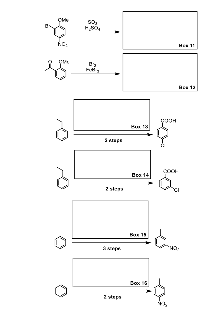 Solved 1. ﻿Complete the following synthetic schemes by | Chegg.com