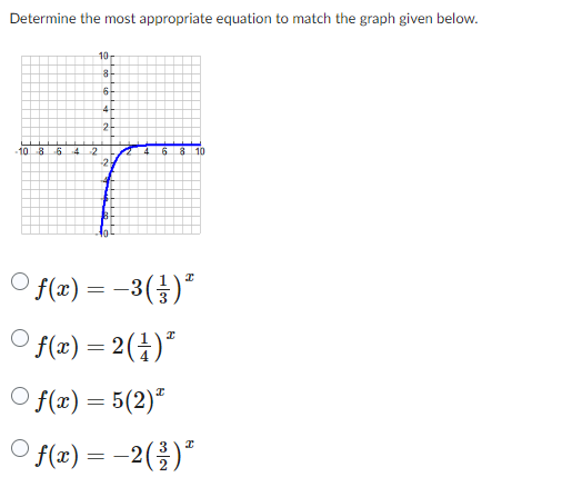 Solved Determine the most appropriate equation to match the | Chegg.com