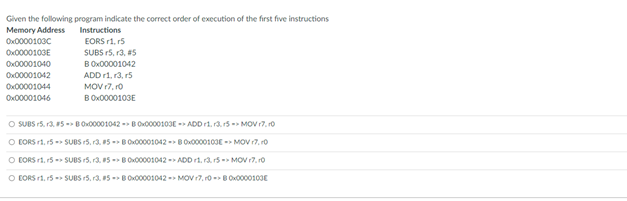 Solved Given The Following Program Indicate The Correct