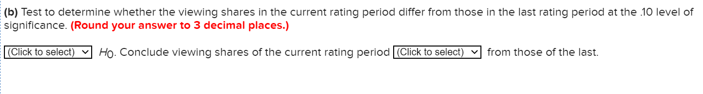 Solved Last Rating Period The Percentages Of Viewers Chegg solved-last-rating-period-the-percentages-of-viewers-chegg