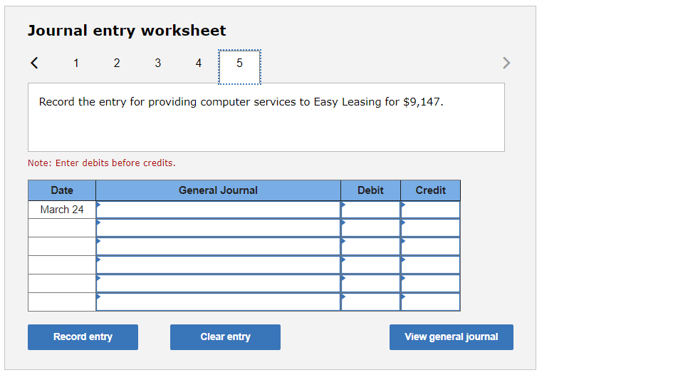 Journal entry worksheet Record the entry for return | Chegg.com