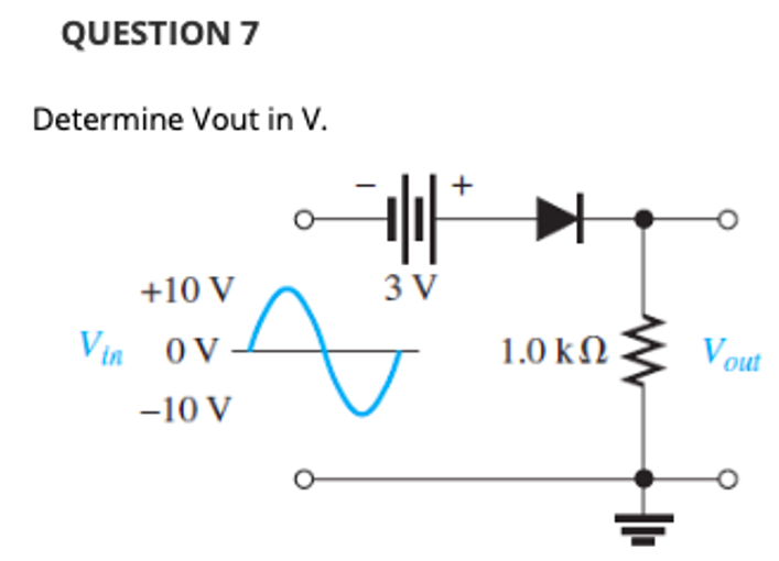 Solved Determine Vout. w 2.2 k 12 +30 V Vin OV -30 V Vout 12 | Chegg.com