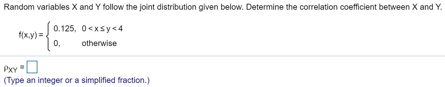Solved Random variables X and Y follow the joint | Chegg.com
