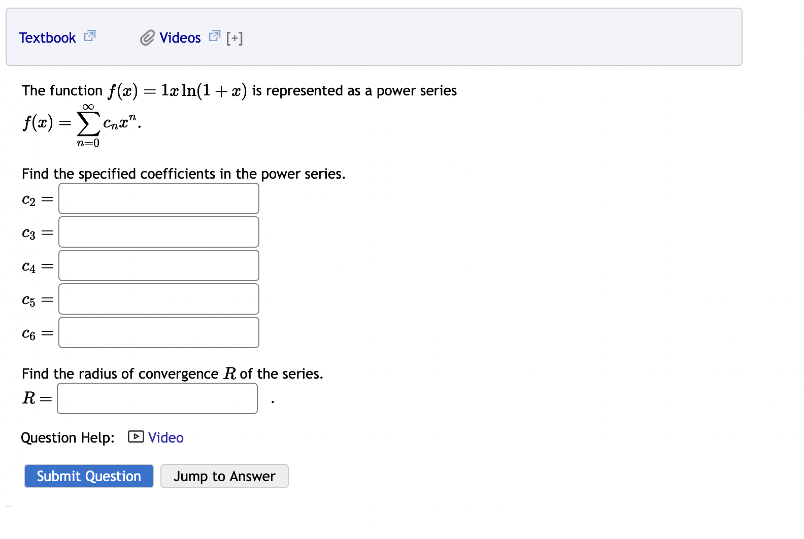 Solved The function f(x)=1xln(1+x) is represented | Chegg.com