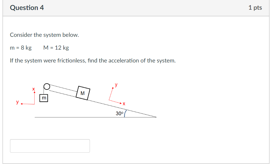 Solved Consider the system below. m=8 kgM=12 kg If the | Chegg.com