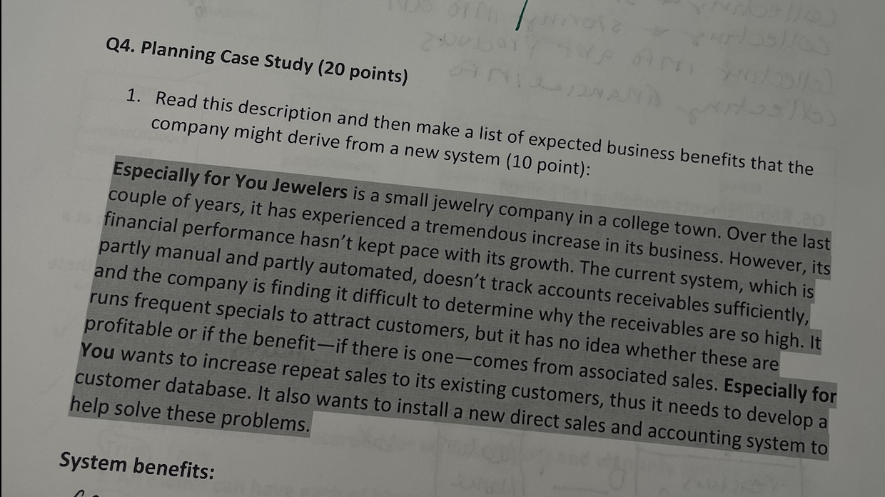 Solved Q4. Planning Case Study ( 20 points) 1. Read this | Chegg.com