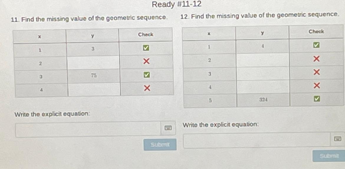 Solved 11. Find the missing value of the geometric sequence. | Chegg.com