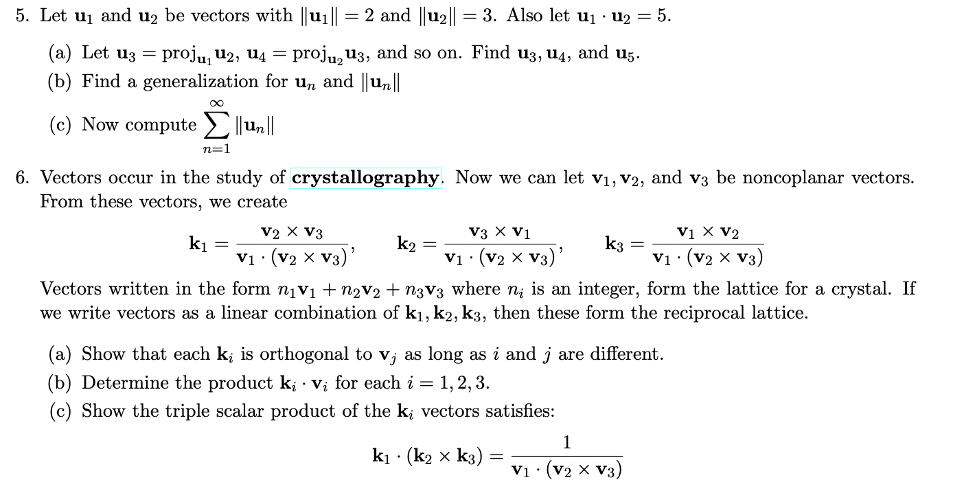 Solved 5. Let u1 and u2 be vectors with ∥u1∥=2 and ∥u2∥=3. | Chegg.com