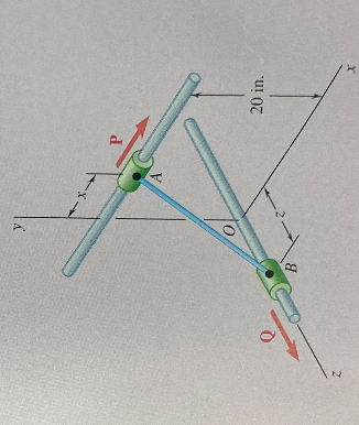 Solved Collars A and B are connected by a 25 -in.-long wire | Chegg.com