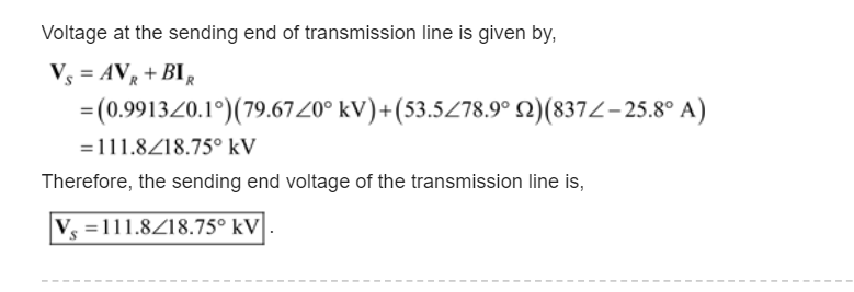 Solved Voltage at the sending end of transmission line is | Chegg.com