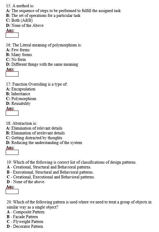 Solved Subject : OBJECT ORIENTED SOFTWARE ENGINEERING. Give | Chegg.com
