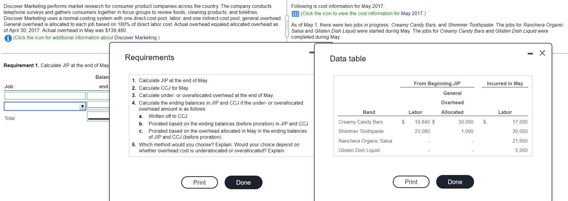 Solved Following is cost information for May 2017: E (Click | Chegg.com