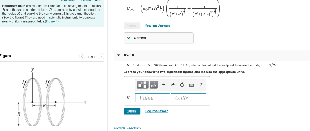 Solved Helmholtz coils are two identical circular coils | Chegg.com